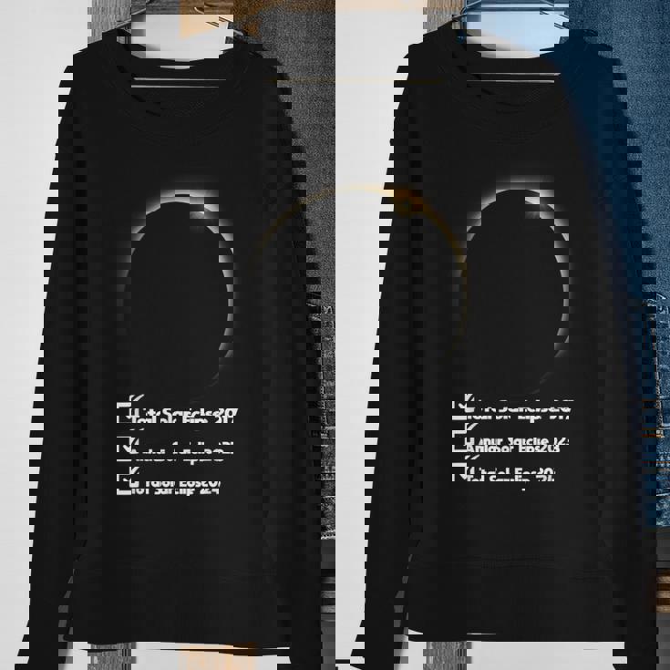 Eclipse Checklist Total Solar Eclipse 2024 Annular Eclipse Sweatshirt ...