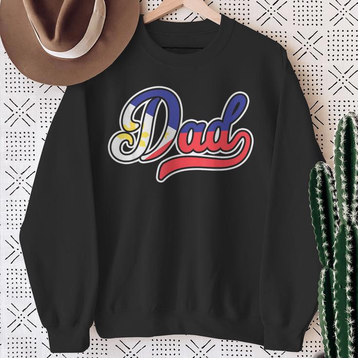 Father's Day For Filipino Dad Philippines Flag Sweatshirt - Monsterry