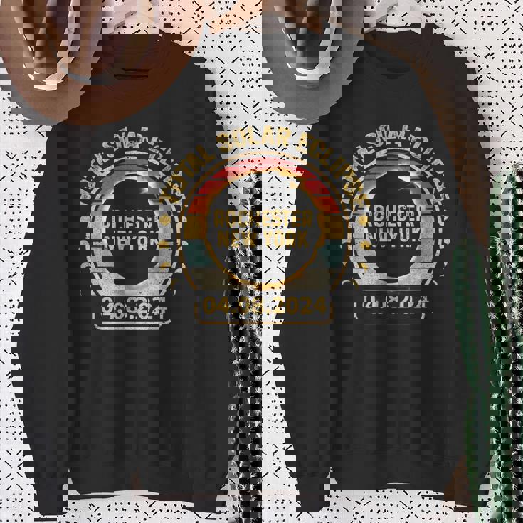 Rochester New York Ny Total Solar Eclipse Party 2024 Usa Map Sweatshirt - Seseable