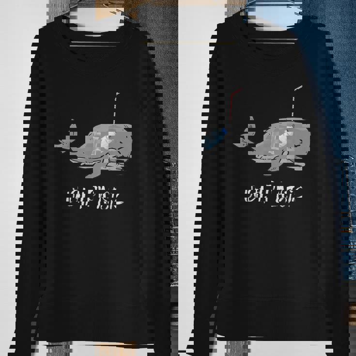 Save Oceans Marine Life Plastic Pollution Waste Sweatshirt - Monsterry