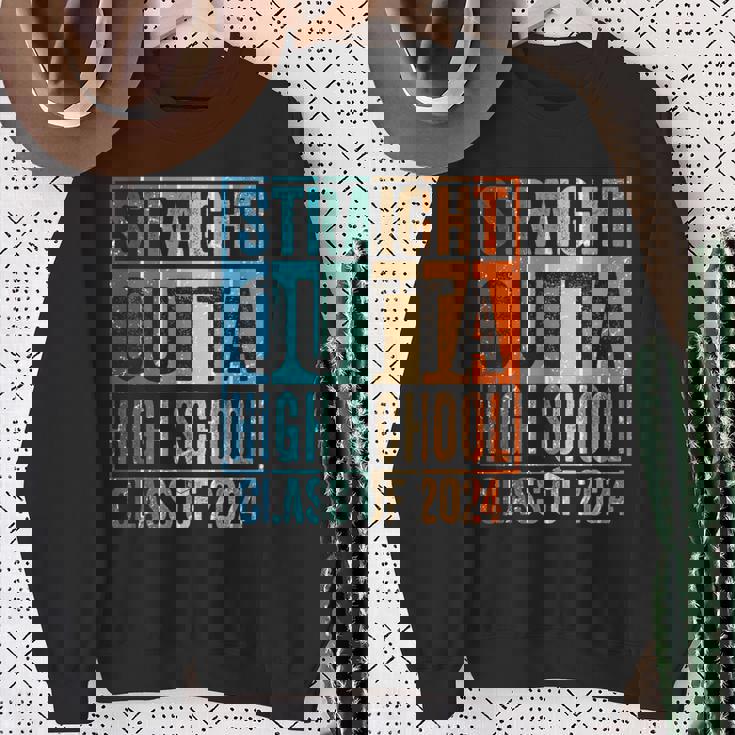 Straight Outta High School Class Of 2024 Graduation Sweatshirt | Mazezy