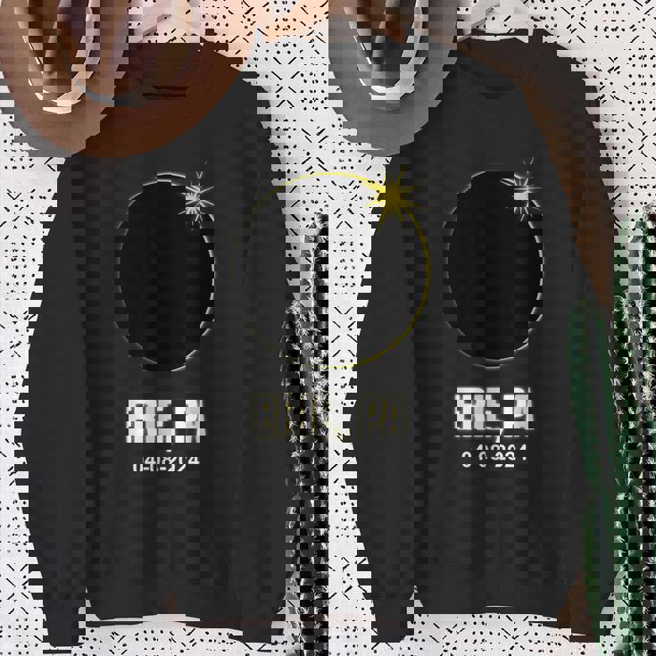 Total Solar Eclipse Erie 2024 Pennsylvania Erie Eclipse Sweatshirt | Mazezy