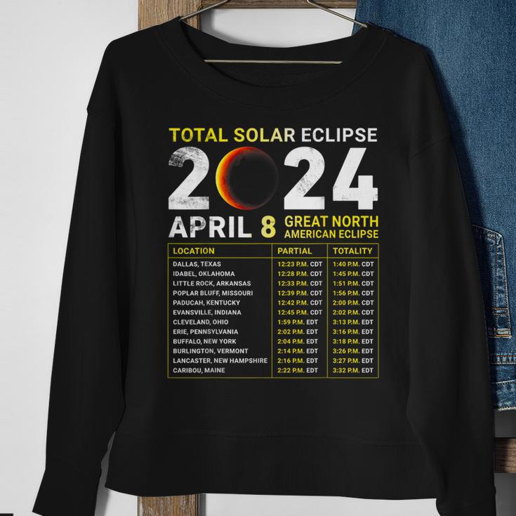 Totality 4082024 Total Solar Eclipse 2024 Eclipse Table Sweatshirt ...