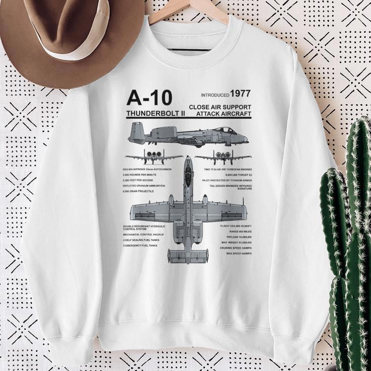 A-10 Thunderbolt Ii Warthog Military Jet Spec Diagram Sweatshirt ...