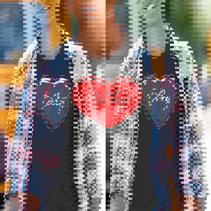 Corazón Dibujado A Mano Cathy Nombre Corazones I Love Cathy Camiseta ...