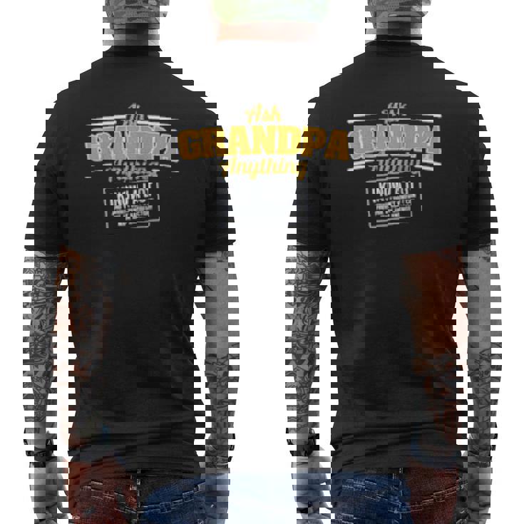 Ask Grandpa Anything Father`S Day Grandfather Mens Back Print T-shirt ...