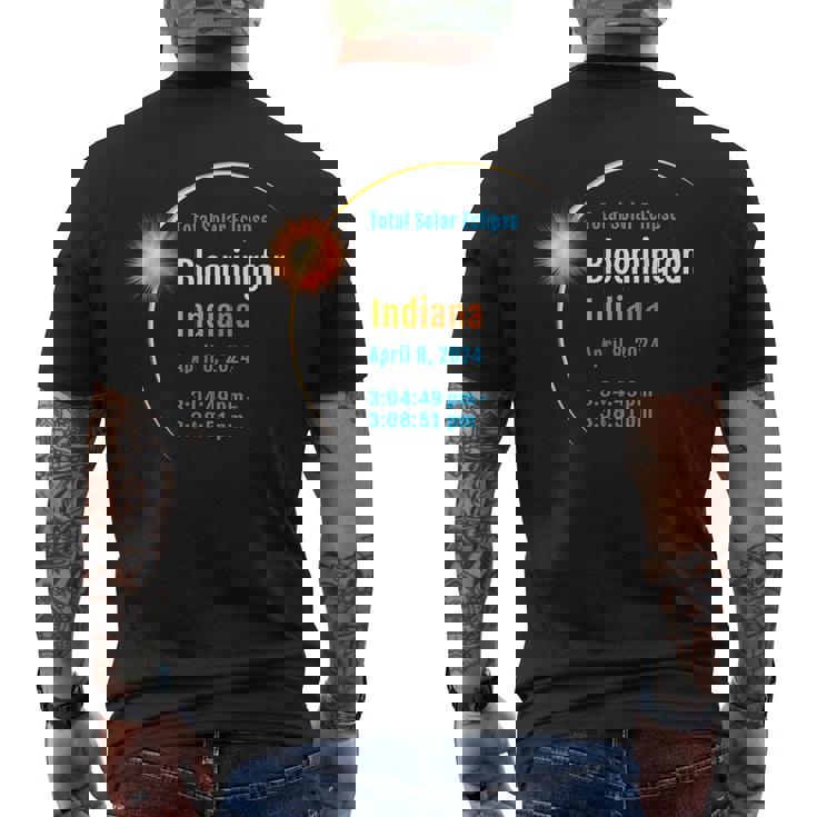 Bloomington Indiana In Total Solar Eclipse 2024 1 Men's T-shirt Back ...