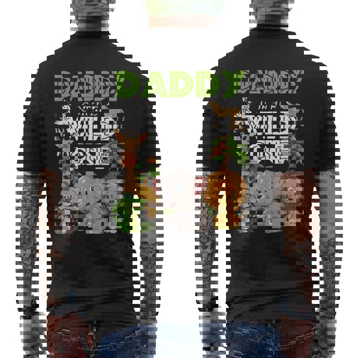 Daddy Of The Wild One Zoo Birthday Safari Jungle Animal Men's T-shirt Back Print - Seseable