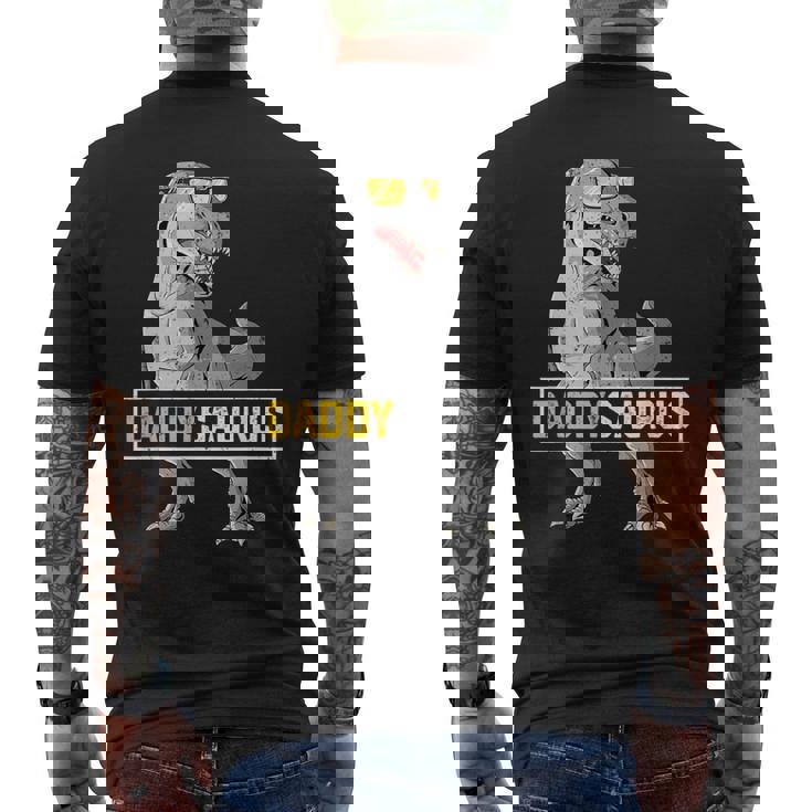 Daddysaurus T Rex Birthday Dinosaur Daddy Family Matching Men's T-shirt Back Print - Seseable