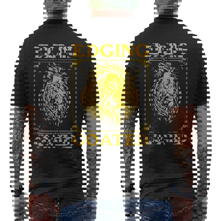 Edging Goated Sigma Lion Ironic Brainrot Meme Men's T-shirt Back Print ...