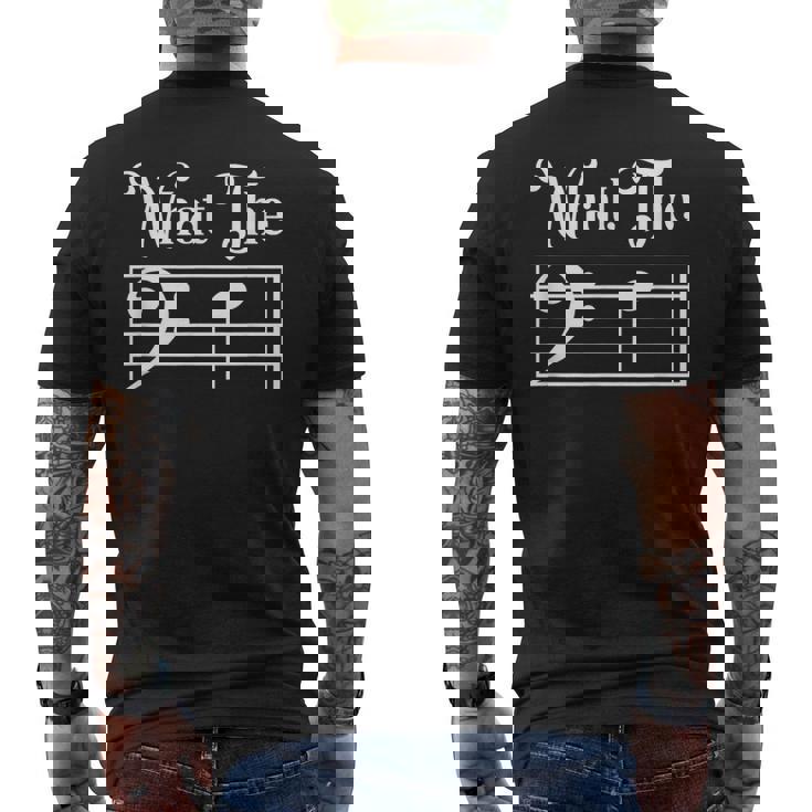 What The F Humor Music Lover Bass Clef Musical Note Men's T-shirt Back ...