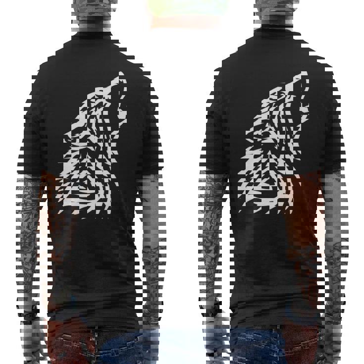 Fenrir Wolf Howl Odin Nordic Valhalla Viking Mjolnir Men's T-shirt Back ...