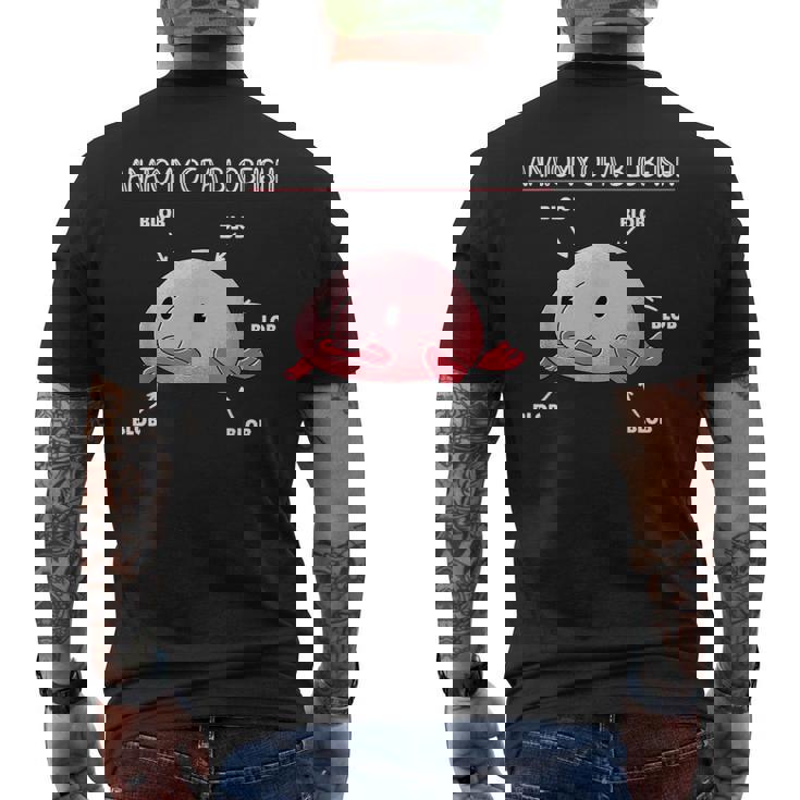 Blobfish Statement Anatomy Of Blobfish Men's T-shirt Back Print - Monsterry