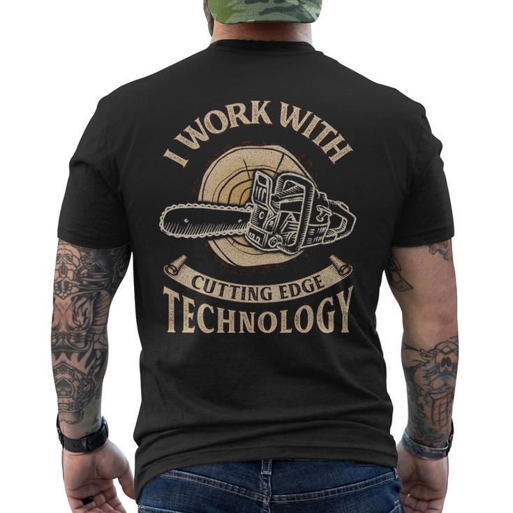 Lumberjack Arborist Logger Woodwork Meme Chainsaw Gif Men's T-shirt ...
