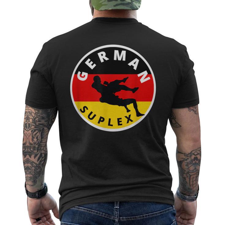 German Suplex Pro Wrestling Maneuver Men's T-shirt Back Print - Monsterry