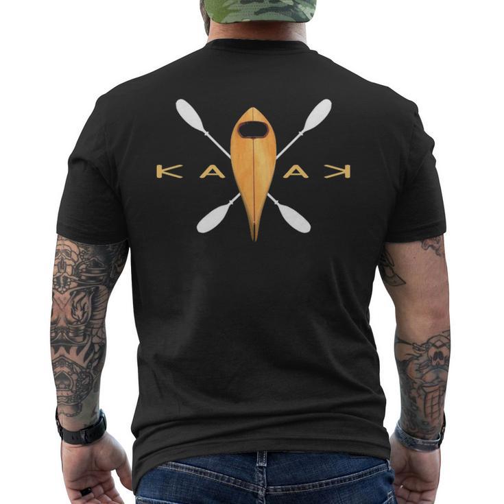 Kayak Lover Symmetrical Kayaking Men's T-shirt Back Print | Mazezy