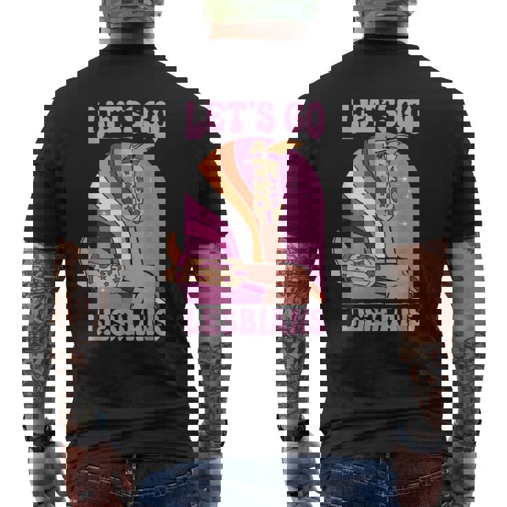 Let's Go Lesbians Lgbtq Lesbian Pride Month Cowgirl Men's T-shirt Back ...