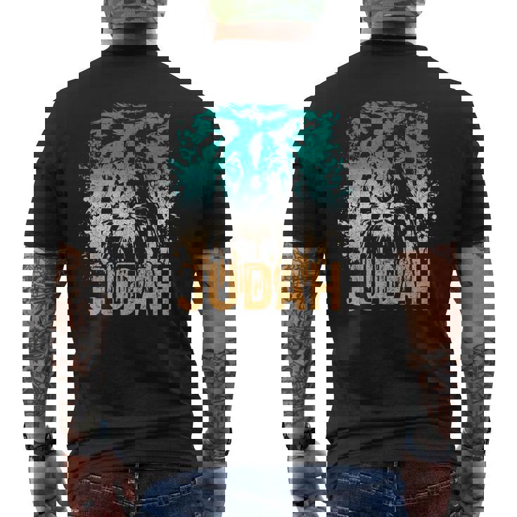 Lion Of Judah Ethiopian Hebrew Israelite Rastafari Men's T-shirt Back Print - Monsterry