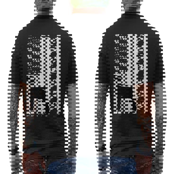 Livestock Show Dad Grunge Flag Stock Show Lamb Sheep Men's T-shirt Back ...