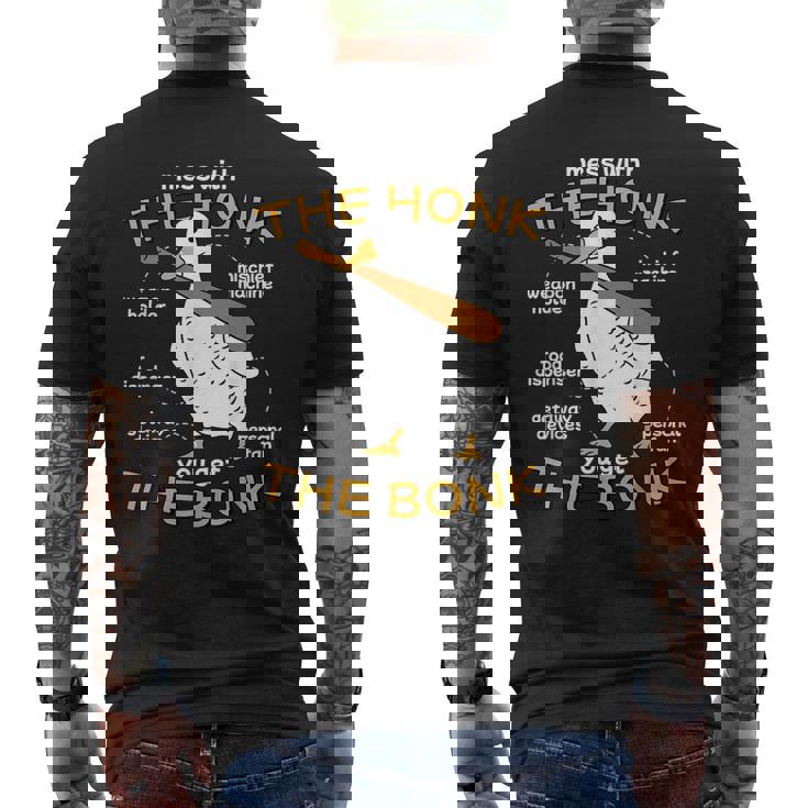 Mess With The Honk You Get The Bonk Goose Anatomy Meme Men's T-shirt ...