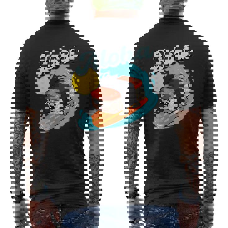 Musubi Aloha Surfer Musubi Hawaiian Food Men's T-shirt Back Print ...