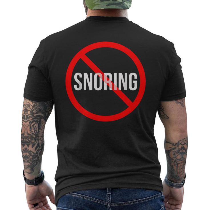 No Snoring Sleep Problem Sleep Apnea Or Cpap Men's T-shirt Back Print ...