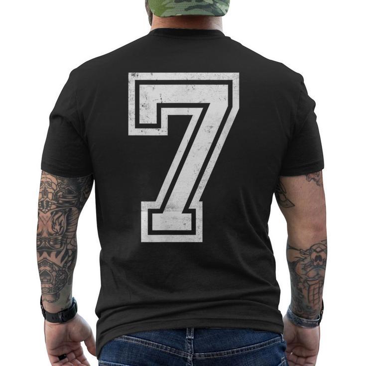 Number 7 Seven Sport Jersey Lucky No 7Th Birthday Vintage Men's T-shirt ...
