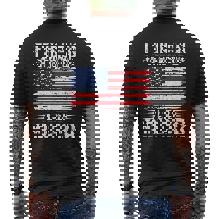 If This Offends You I'll Help You Pack Usa American Flag T-Shirt | Mazezy