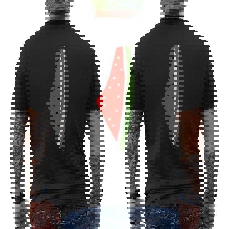 Palestine Flag Watermelon Peace 2024 Melon Men's T-shirt Back Print - Seseable