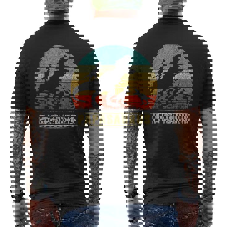 Papasaurus T Rex Papa Dinosaur 3 Tres Niños Día Del Padre Camiseta ...