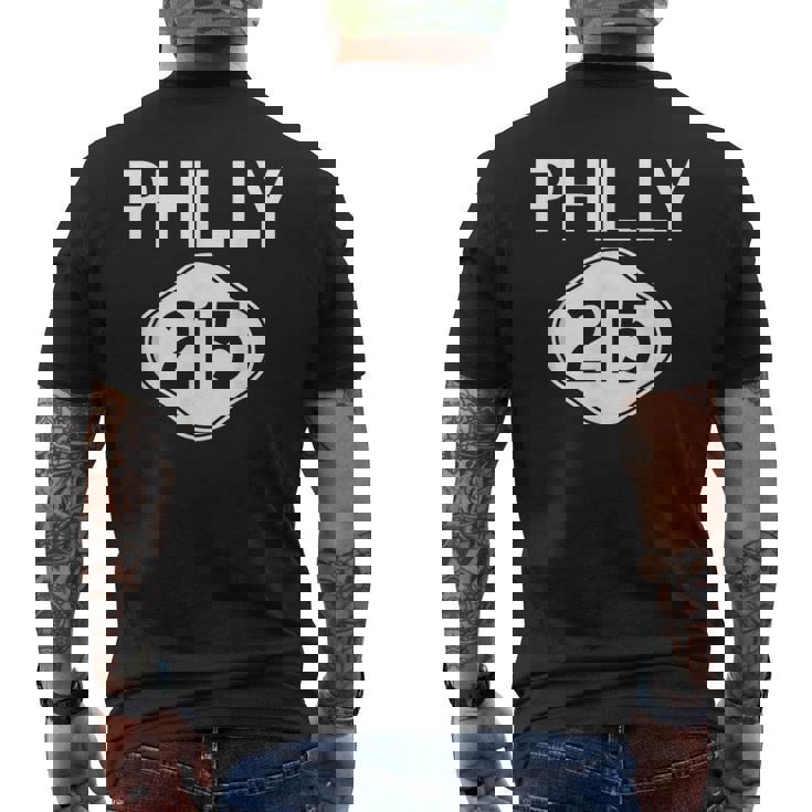 Philly 215 Area Code Philadelphia Vintage Men's T-shirt Back Print ...