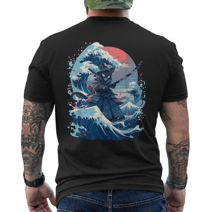 Ninja Back Tattoos Japanese Samurai Cat Tattoo Vintage Ninja Cat Men's