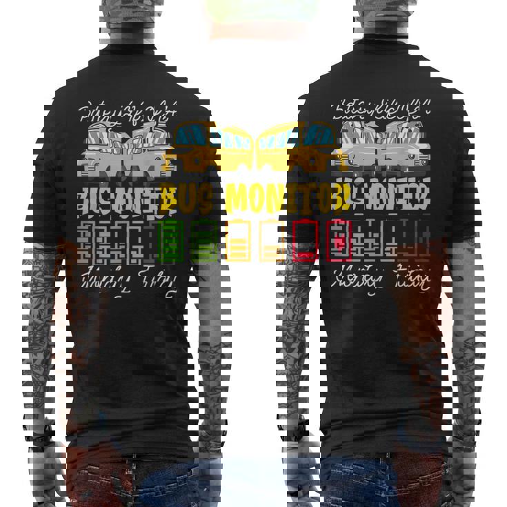 School Bus Monitor Bus Aide Attendant Bus Monitor Men's T-shirt Back ...