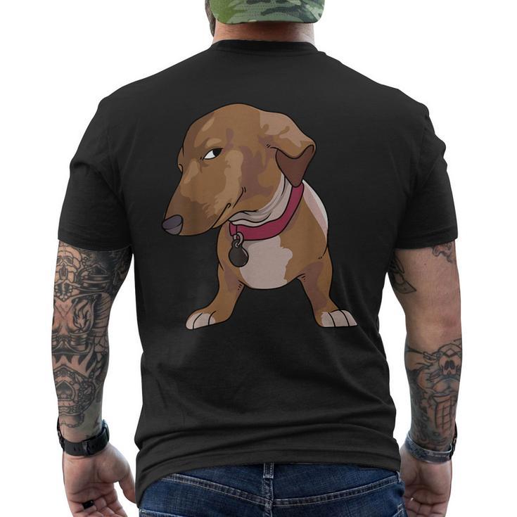 Side Eye Dog Meme Dog Giving Side Eye Men's T-shirt Back Print | Mazezy
