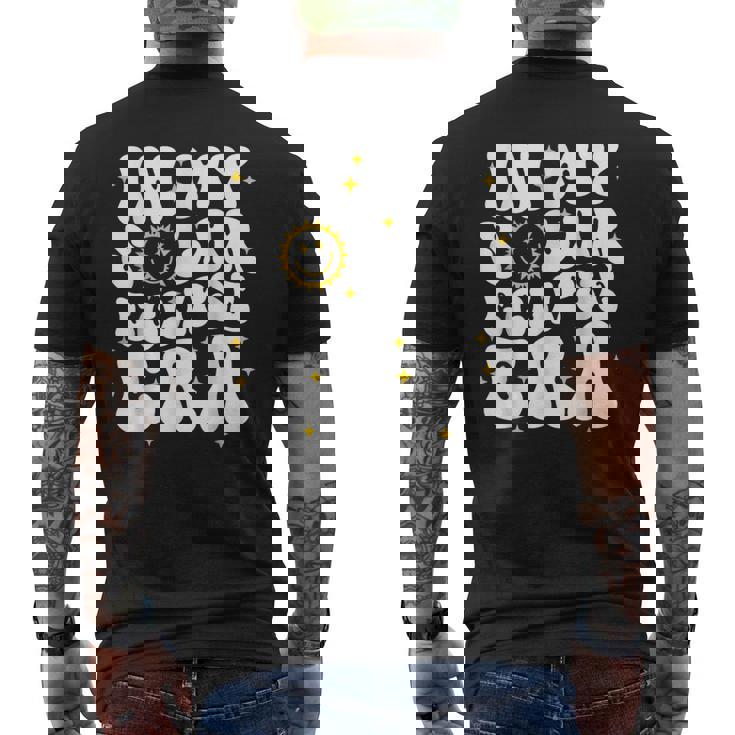 In My Solar Eclipse Era Solar Eclipse 2024 Retro Groovy Men's T-shirt Back Print | Mazezy