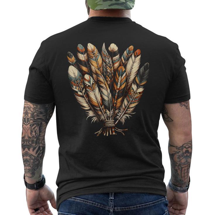 Southwest Native American Indian Tribal Feather Men's T-shirt Back ...
