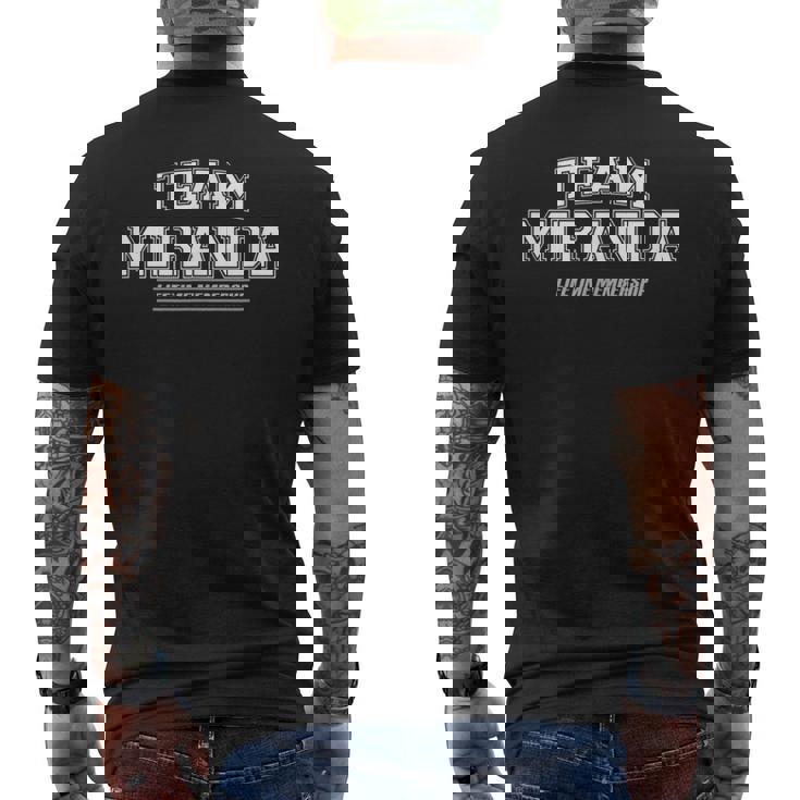 Team Miranda Proud Family Surname Last Name Men's T-shirt Back Print ...