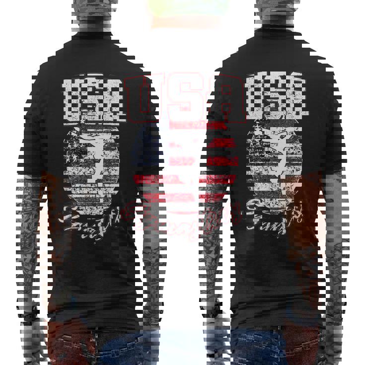 Usa American Flag Gymnastics Gymnast 4Th Of July T-Shirt | Mazezy