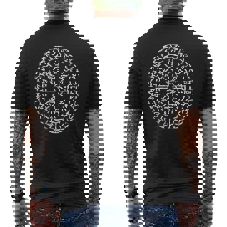 Vegvisir Norse Viking Rune Compass Symbol Men's T-shirt Back Print ...