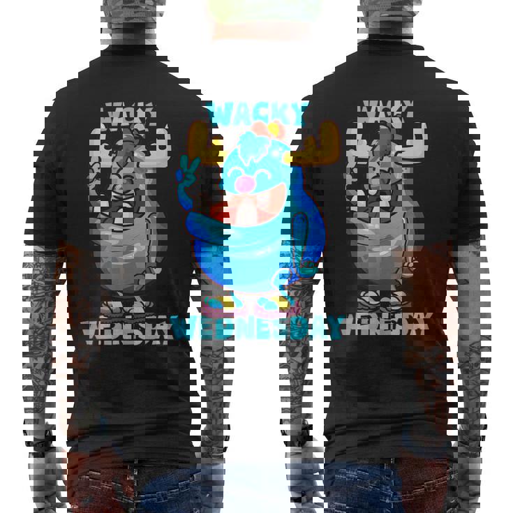 Wacky Wednesday Mismatch Day Men's T-shirt Back Print | Mazezy