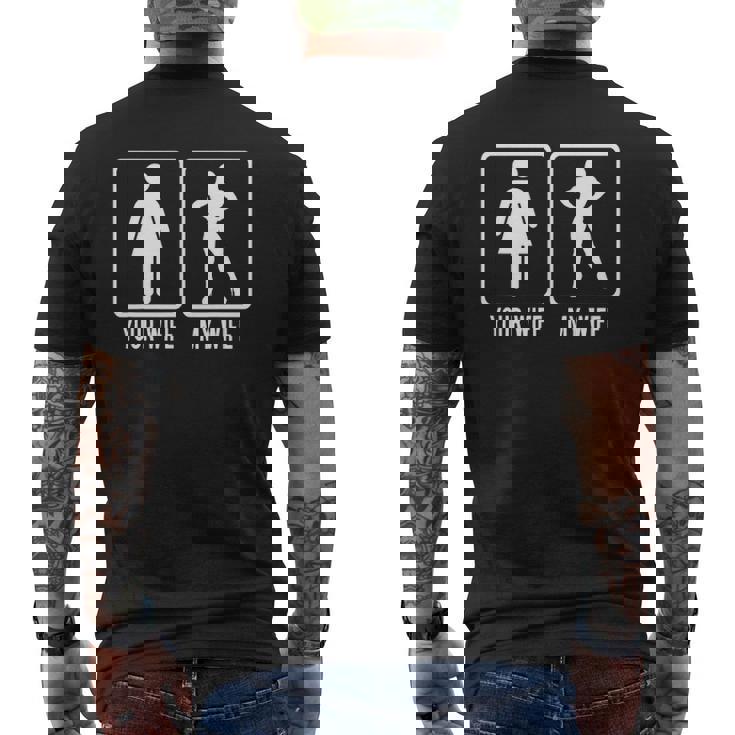 Your Wife Vs My Wife Weightlifting Bodybuilder Meme Mens Back Print T ...