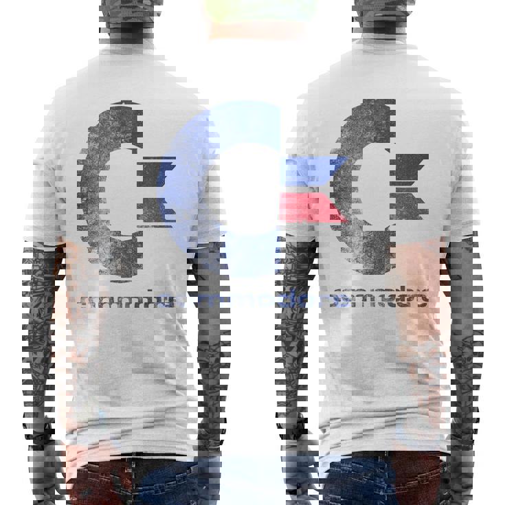 Commodore C64 Uppercase Letter Stone Washed Grunge Effect Men's T-shirt ...