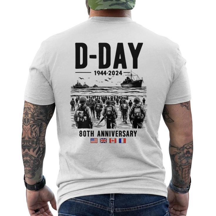 D-Day 80 Anniversary 1944 2024 Normandy Landings Uk Flag Men's T-shirt ...