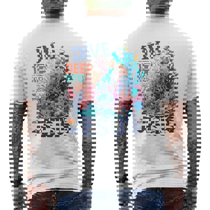 Dive Deep Into Jesus Vbs 2024 Scuba Diving Underwater Men's T-shirt ...