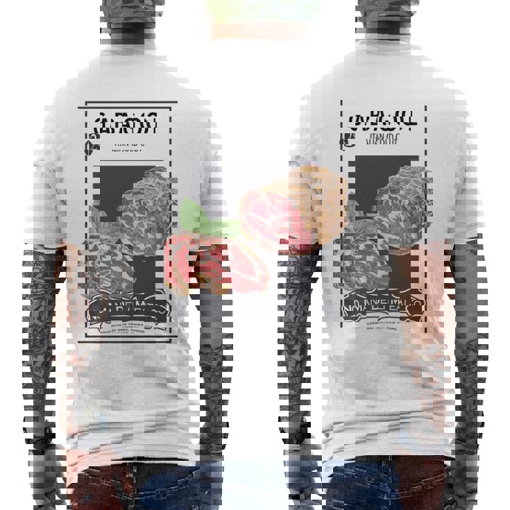 Gabagool Capicola Retro Vintage Men's T-shirt Back Print - Monsterry