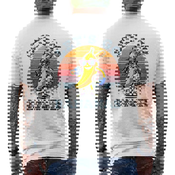 Lets Go Bananas Banana Playing Baseball Baseball Player Men's T-shirt ...