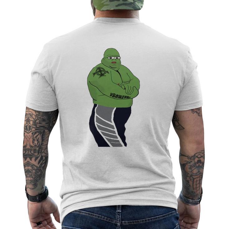 Kyriakos Grizzly Green Bloatmaxx Gym Pose Mens Back Print T-shirt | Mazezy