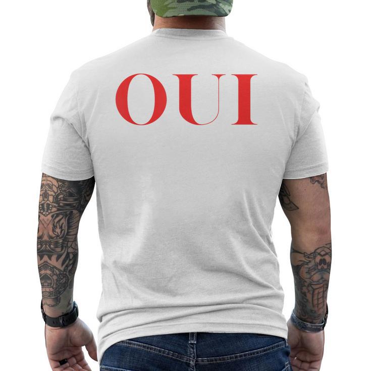 Oui French Slogan Cute Yes France Men's T-shirt Back Print - Seseable