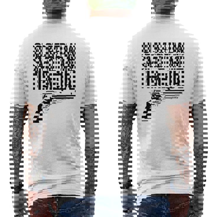 Sam Colt Quote Men's T-shirt Back Print - Monsterry