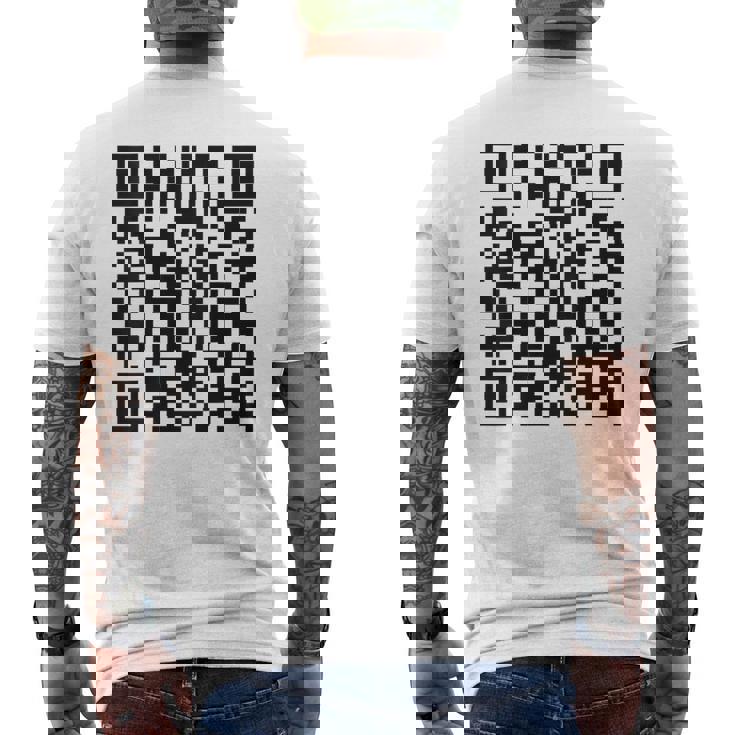 Unique Qr-Code With Humorous Hidden Message Men's T-shirt Back Print ...